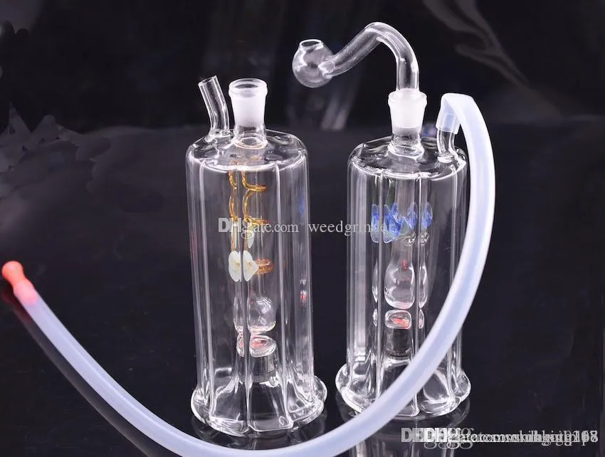 5 Dab Rig Water Pipes Bongs Colorful LED Glass Hookahs Oil Concerntrate ...