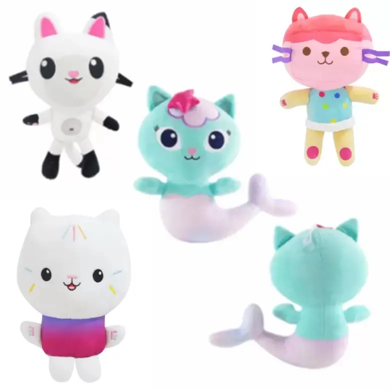 New Doll Cat Toys Stuffed Animals Dolls House Mermaid Cats Action ...