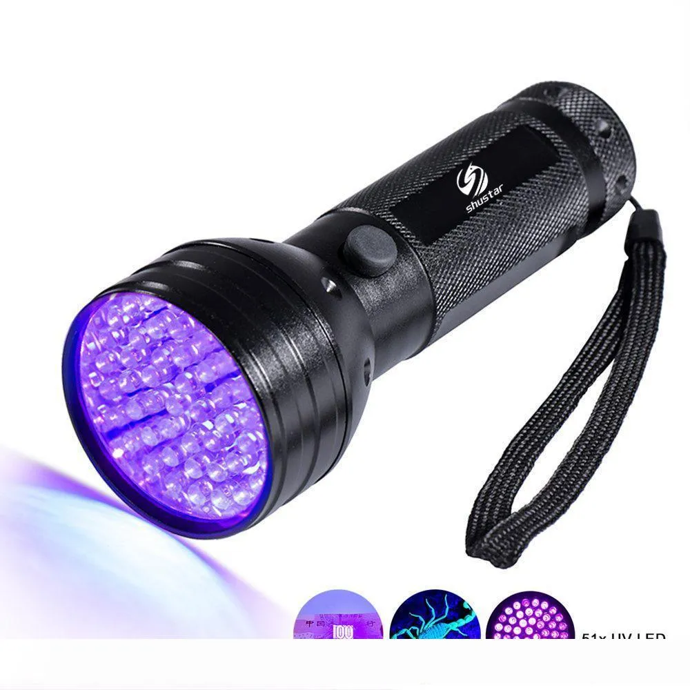DHgate.com:Ultraviolet LED Flashlight with 51 LEDs, 395nm Blacklight Detector for Dog Urine, Pet ...