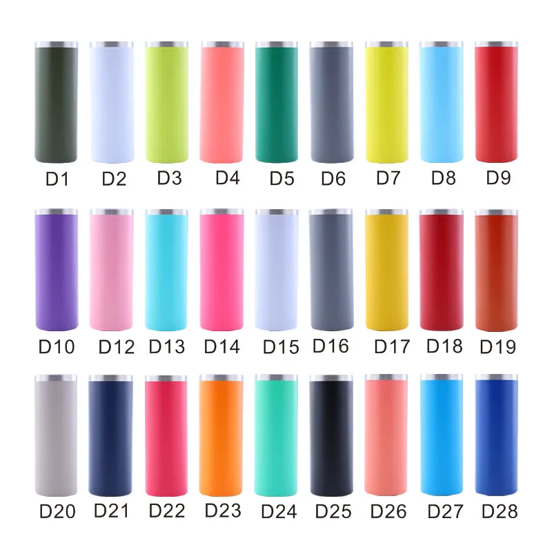 20oz Skinny Stainless Steel Skinny Tumblerss Stainless Steel Vacuum ...