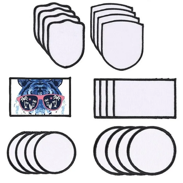 DHgate.com:Sublimation Patch Blanks Fabric Iron-on Patches, 3 Shapes ...