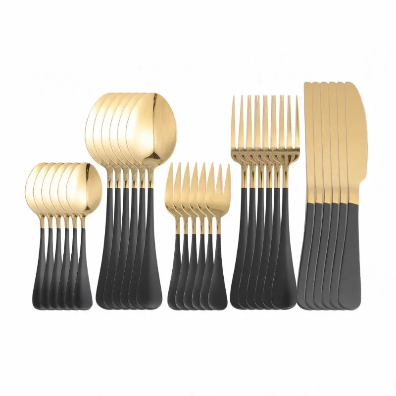 DHgate.com:30-Piece Stainless Steel Flatware Set, Dinnerware Service Cutlery Set, Spoon Fork ...