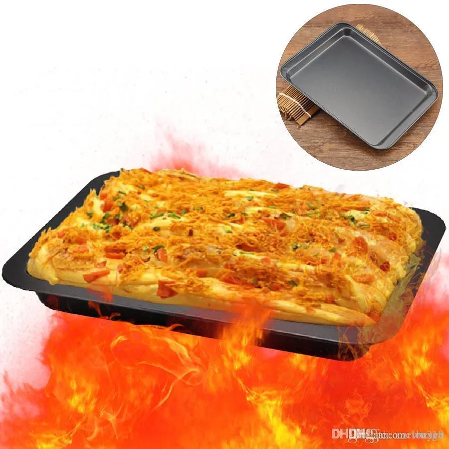 Large Stainless Steel Baking Pans - Set of 3 Non-Stick Rectangular Cake ...
