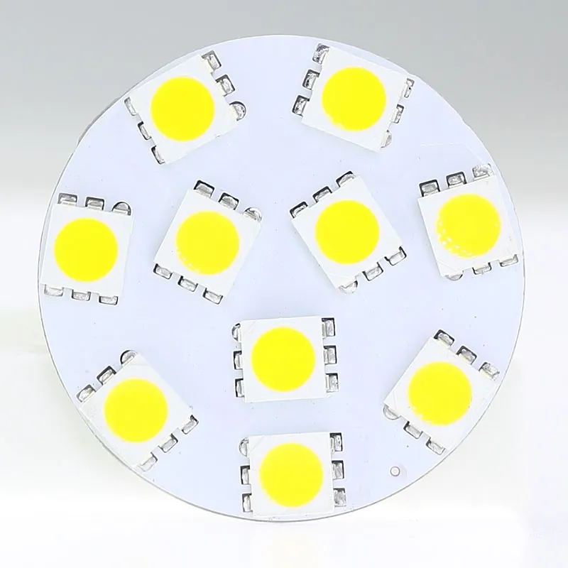 G4 LED Bulb - 10-30V DC, 10 LED 5050SMD, 30mm Extended Back Pin ...