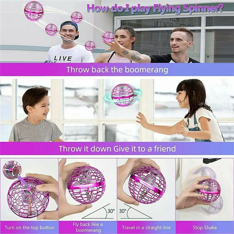 Original Flynova Pro Fly Ball Spinner Magic Drone Hover Sensory Hand ...