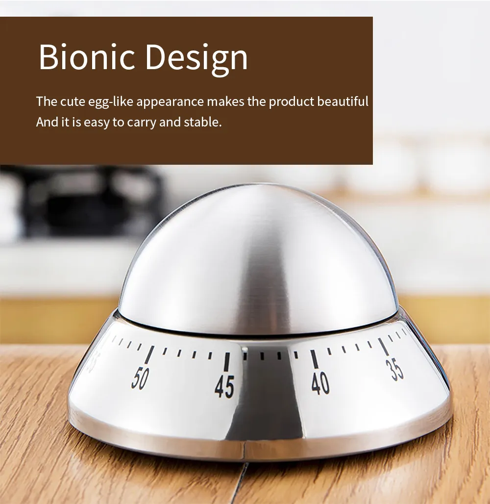 Stainless Steel Kitchen Gadgets: Magnetic Base Manual Cook Timer For ...