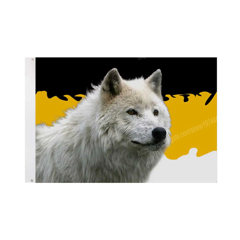 Customizable Russia Imperial White Wolf Qing Dynasty Flag 90 X 150cm ...