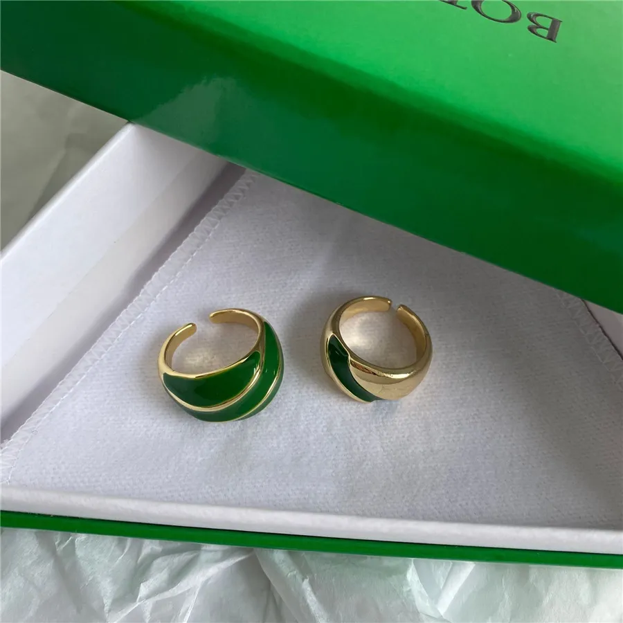 Band Rings: Oil Painting Enamel Spiral Retro Ring - Ins Temperament ...