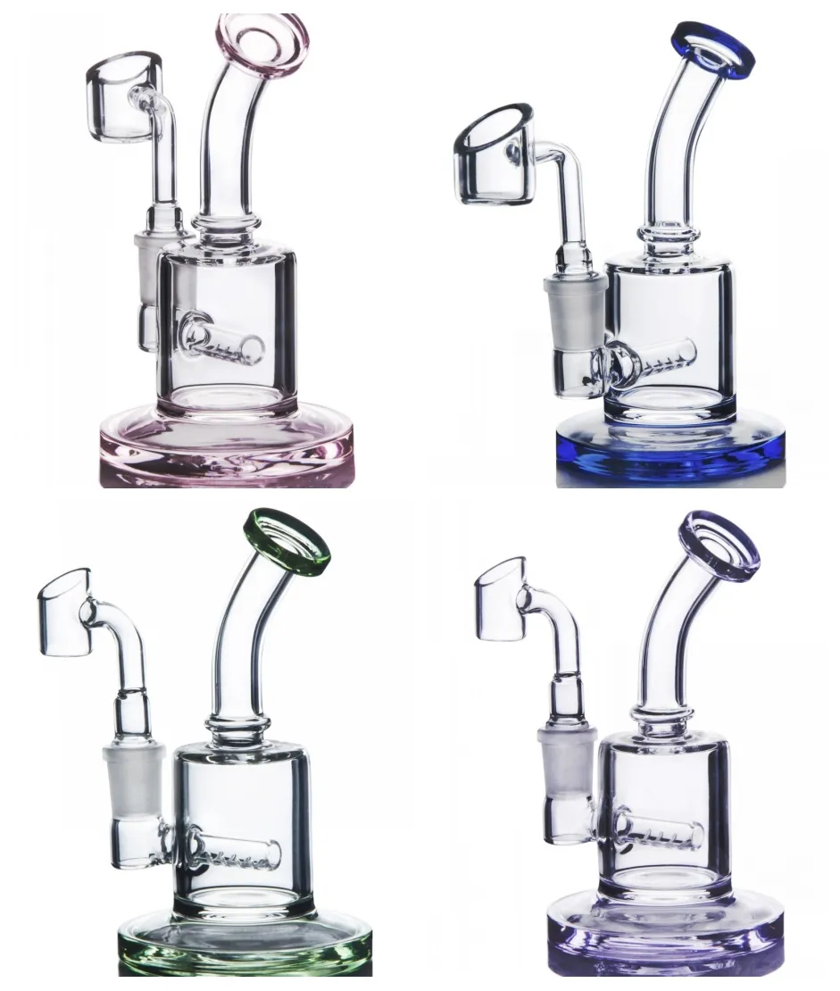 Dropshipping Mini Glass Bong With Percolator And 14mm Banger Ideal For ...