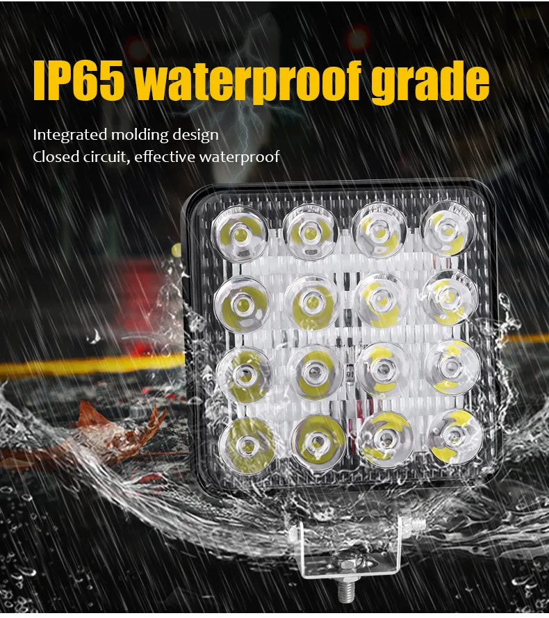 4X LED Light Bars 48W 16 LED Offroad Work Lights 12V Spotlights For 4x4 ...