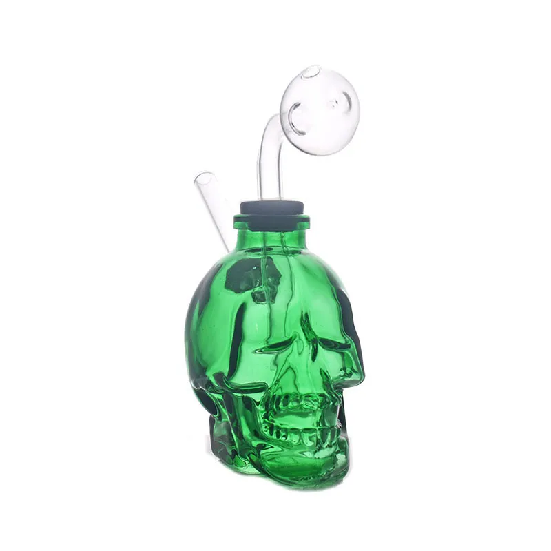 Skull Shape Glass Beaker Bong Detachable Smoking Water Pipe 6inch ...