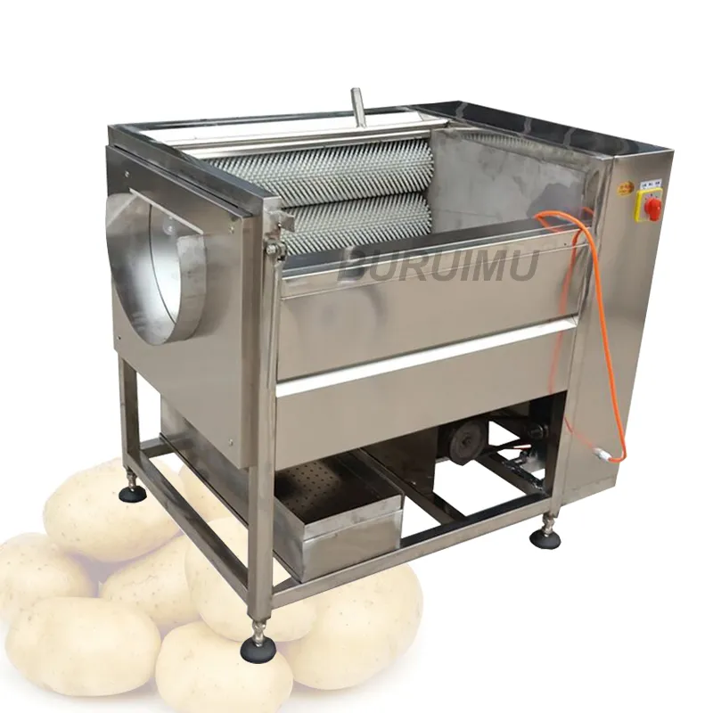 Brush Type Fruit And Vegetable Peeling Machine Washing Maker Cleaning ...