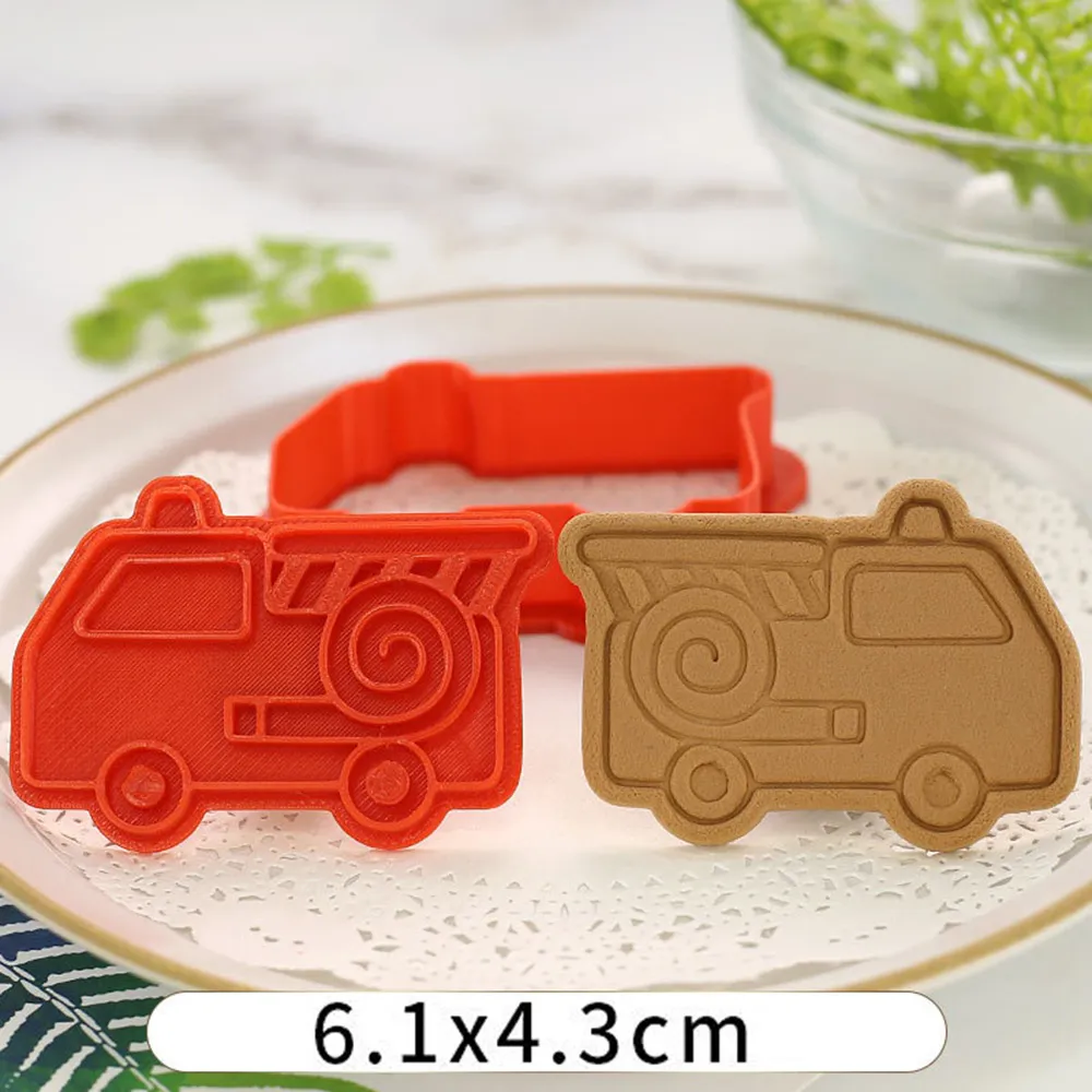 Cute Cartoon Car 3D Cookie Cutters Biscuit Stamp Mold... From ...