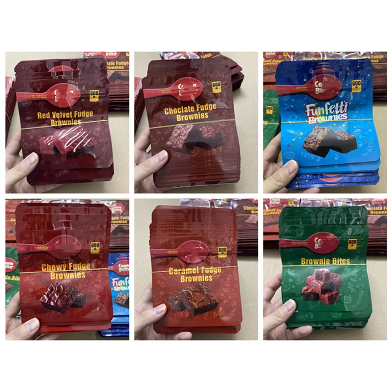 Wholesale Mylar Plastic Fudge Bites Pack 600g Chocolate Chewy Caramel ...