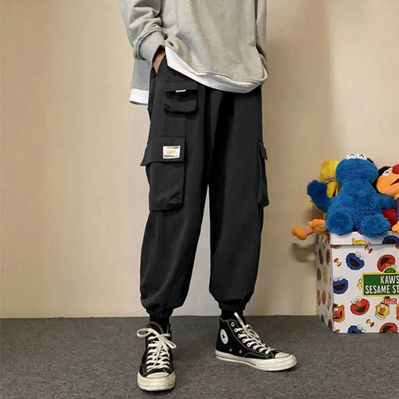 2021 Mens Hip Hop Loose Cargo Pants Mens With Multiple Pockets And