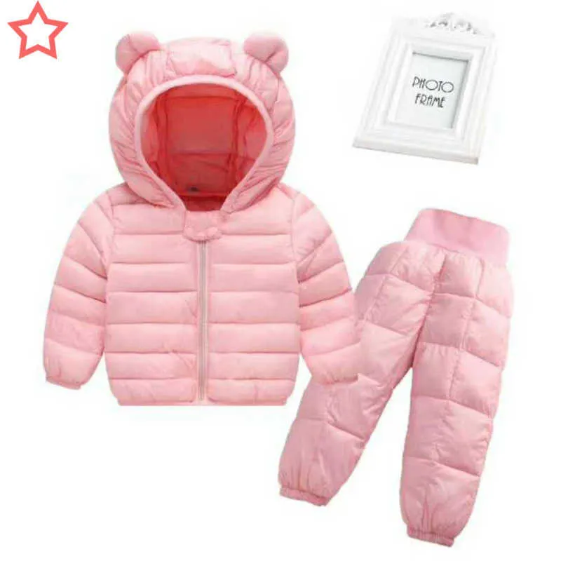 DHgate.com:2Pcs/set Boys Girls Down Jacket Winter Hooded Childrens Clothing Outerwear Snowsuit ...