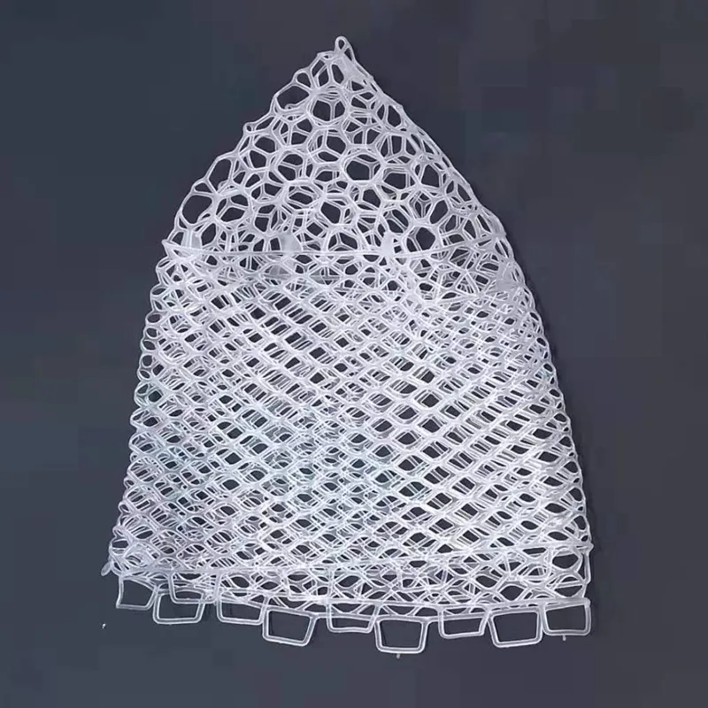 Hand Fishing Rubber Net Mesh Soft Rubber Fly Landing Trout Catch Tackle ...