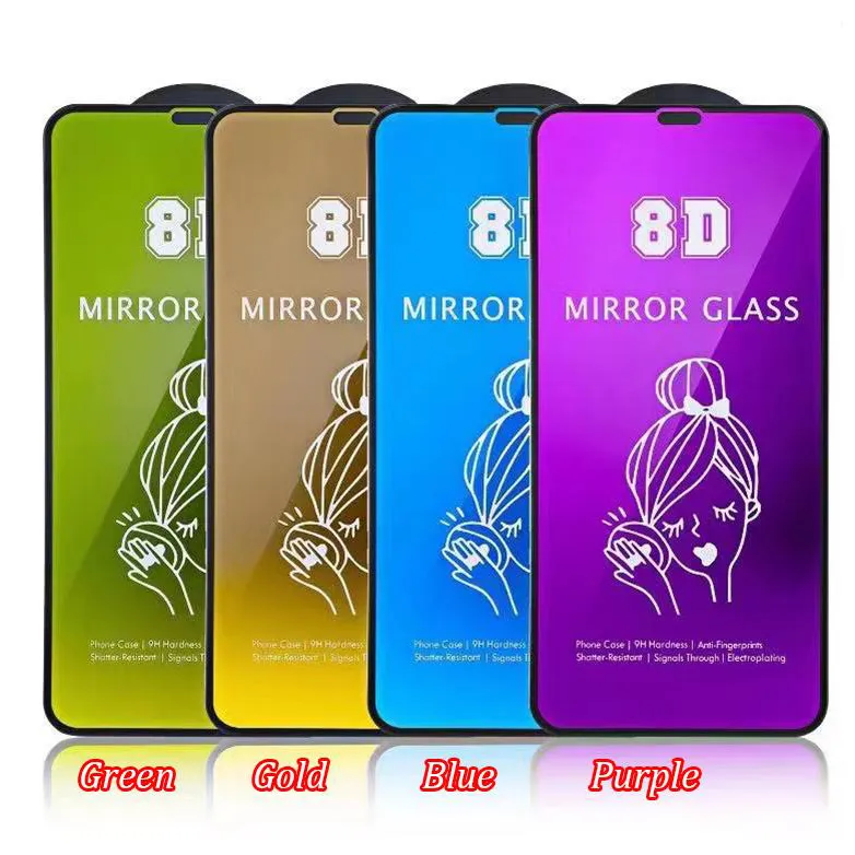 8D Tempered Glass Beauty Makeup Mirror For IPhone Liquid Phone Screen ...