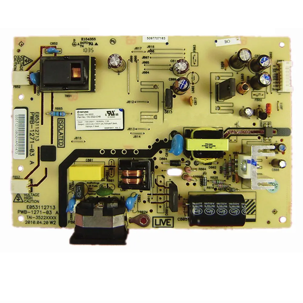 LCD Monitor Power Supply Board PWB 1271 03 PWB 1251 01/02 For HP V185W ...