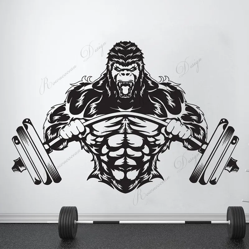 DHgate.com:Gym Wall Decal Custom Fitness Decor Workout Art Sticker ...
