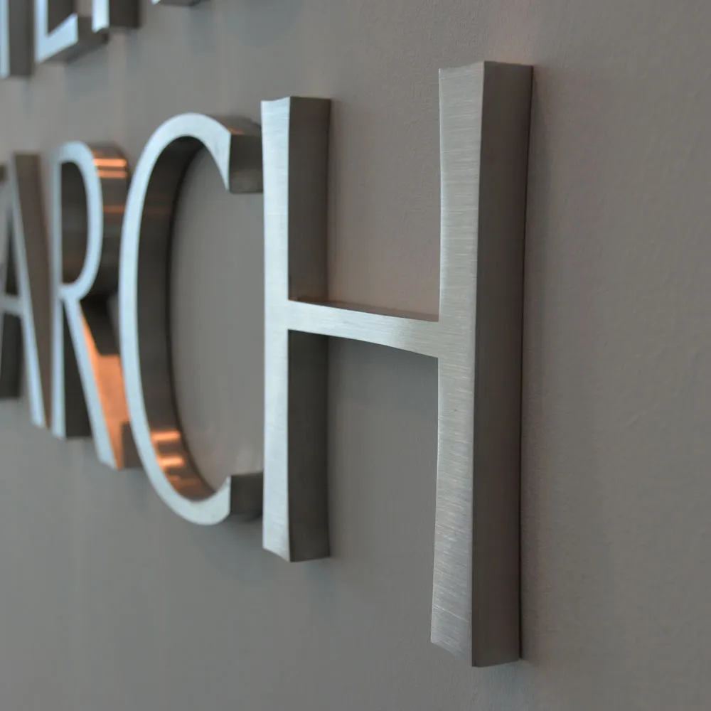 Affordable Price Brushed Letters Metal Signage Cut Out Letters 3D ...