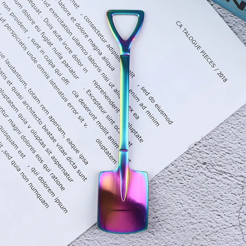 Small Mini 304 Stainless Steel Spade Shovel Coffee Spoon Strring Spoon ...