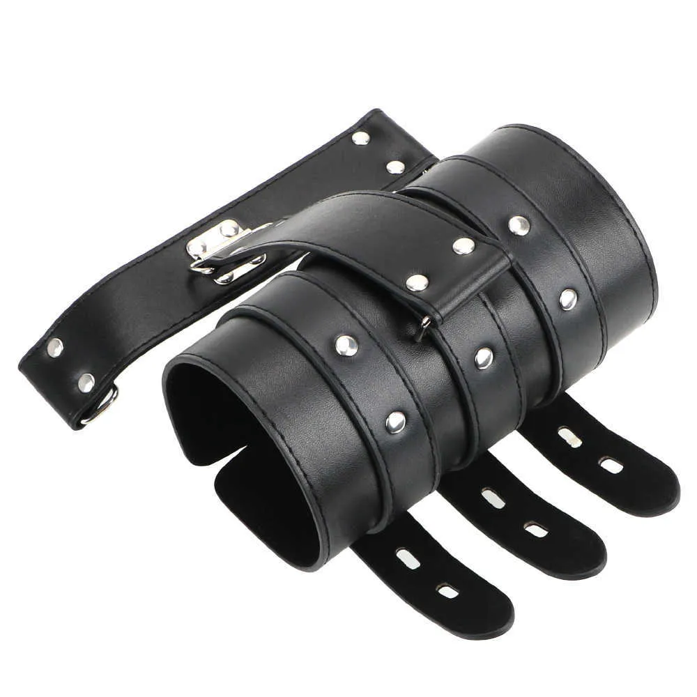 OLO Adjustable PU Leather Wrist Restraints Arms Behind Back Binder ...