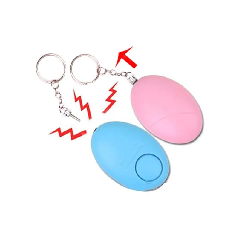120dB Personal Safety Alarm Keychain Egg Shape, Loud Scream, Self ...