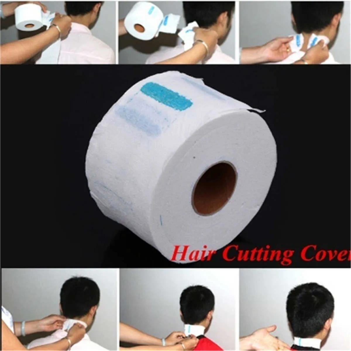 Hair Cutting Salon Neck Ruffle Roll Paper Disposable Neck Covering for ...