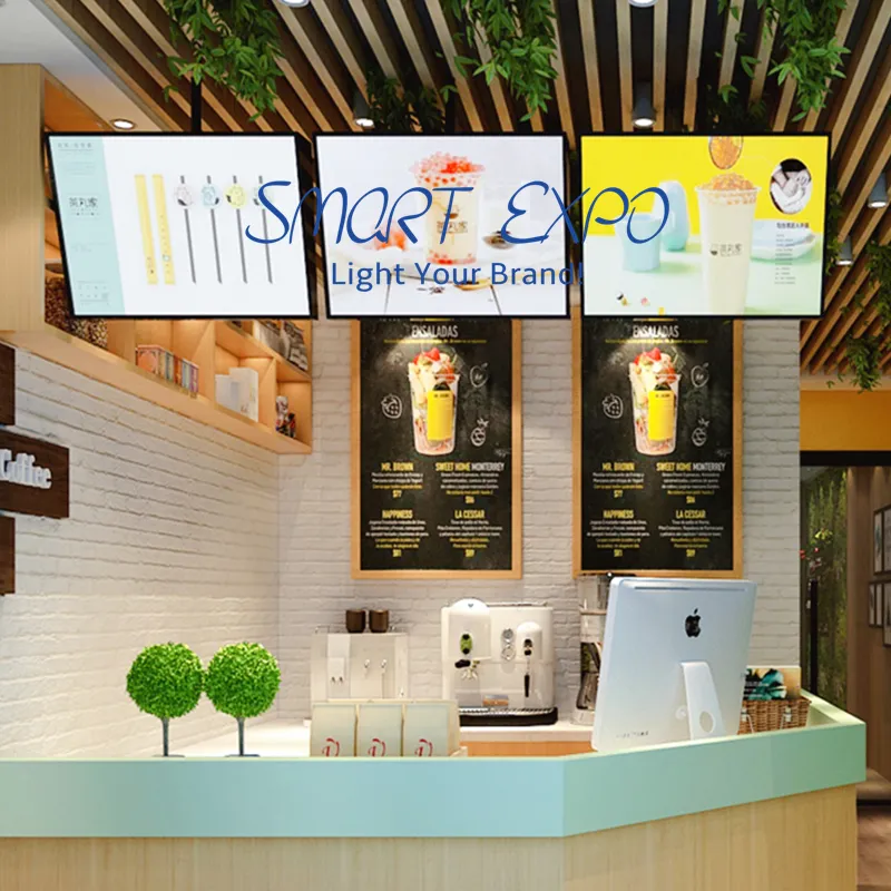 LED Backlit Restaurant Menu Sign - 40cm x 60cm Custom Printed Graphic ...