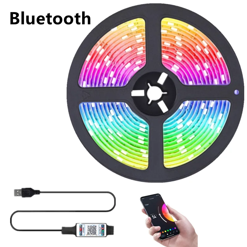 RGB LED Light Strips Bar With Bluetooth Control USB Powered Flexible ...