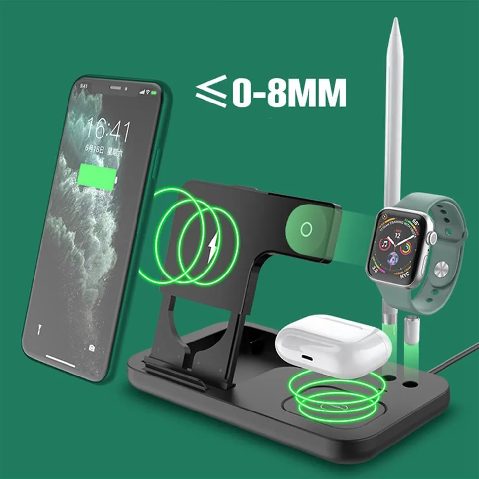 GENERICO Cargador 4 en 1 para Smartphone Smartwatch y Audífonos Negro ...