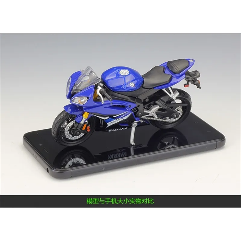 DHgate.com:1/18 Scale Yamaha YZF-R6 Die-Cast Motorcycle Model, Blue ...