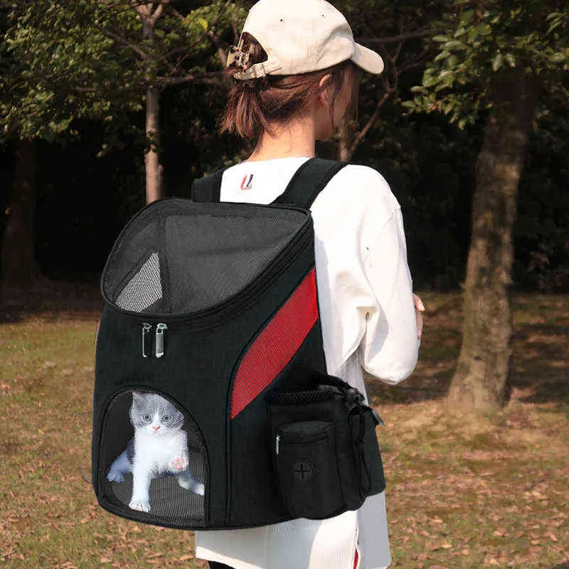 Foldable Pet Travel Backpack for Small and Medium Dogs and Cats ...