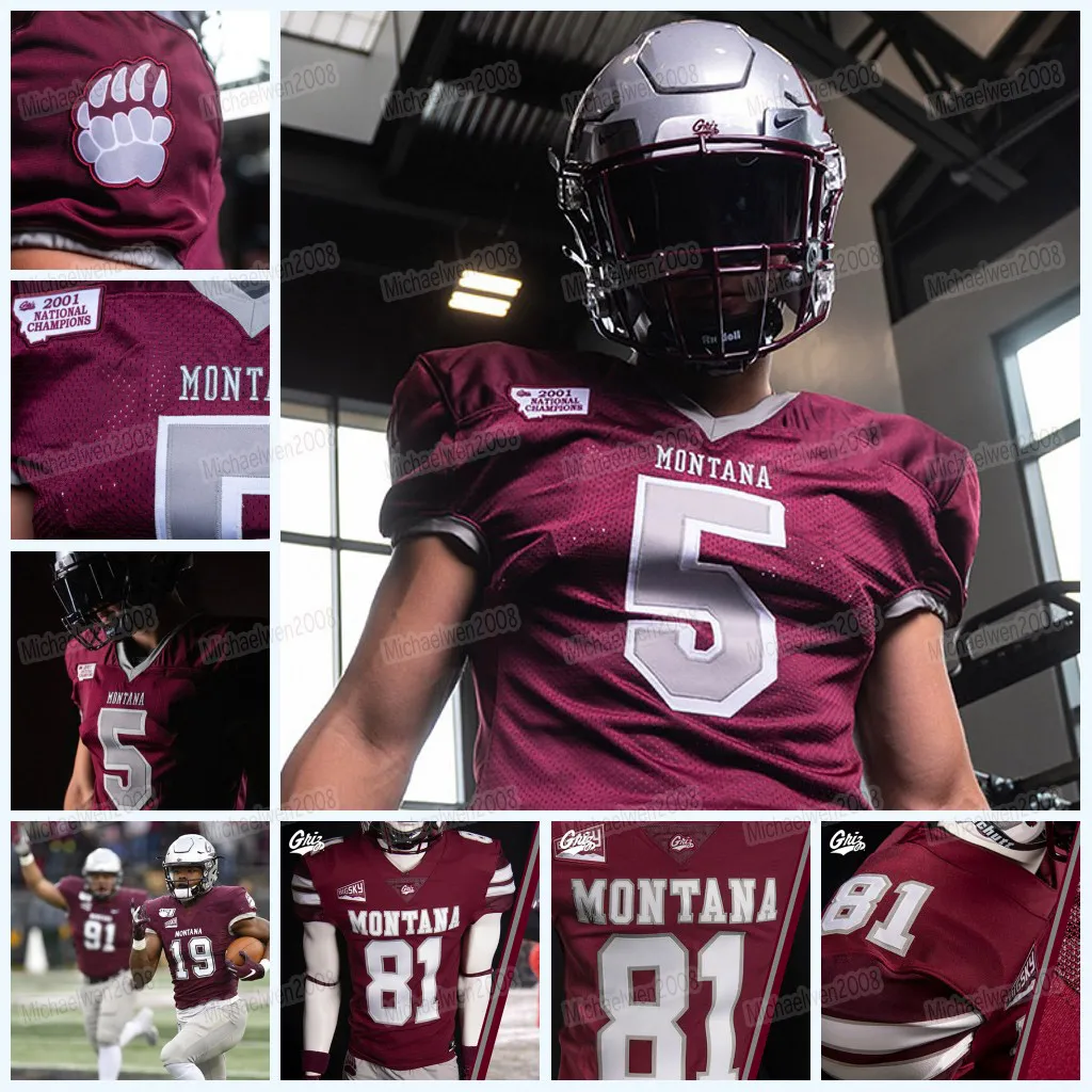 2001 Throwback Uniform Montana Grizzlies Jersey Dalton Sneed Marcus ...