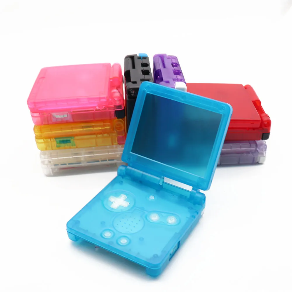 Custom Clear Housing Shell Transparent Case For GameBoy Advance SP GBA ...