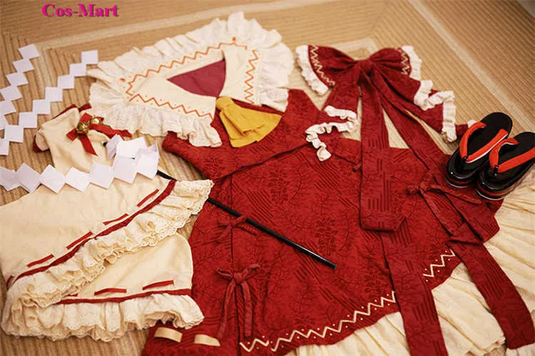 ♦ DHgate Game Touhou Project Hakurei Reimu Cosplay Costume Female Role ...