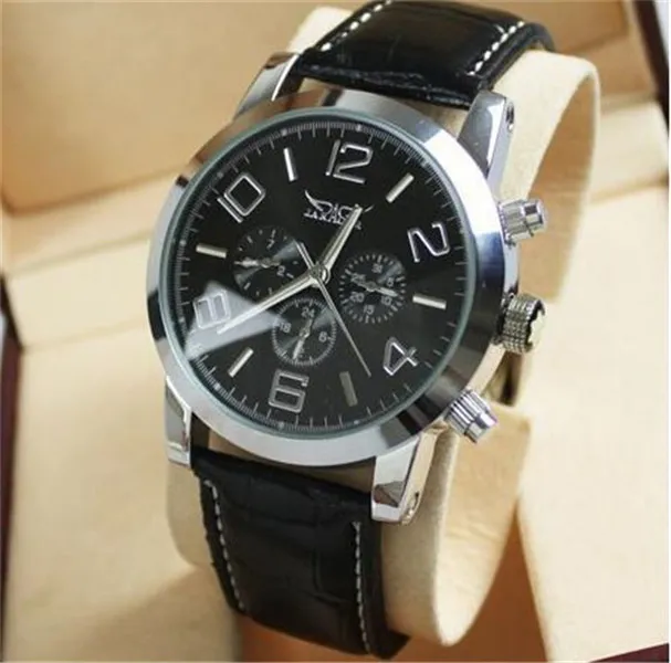 DHgate.com:JARAGAR Men's Mechanical Wrist Watch with Leather Strap ...