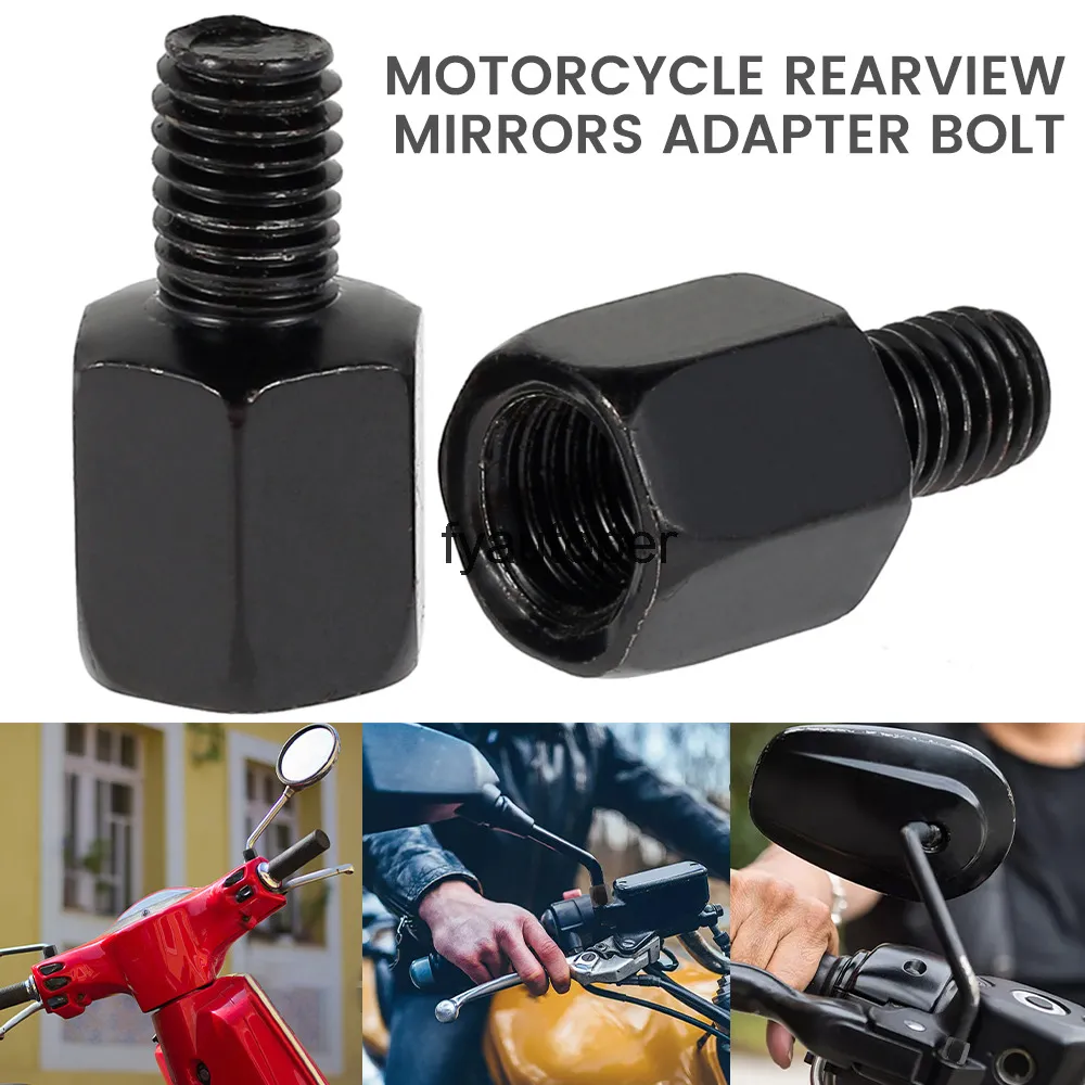 Motorcycle Mirrors Adapter - 10mm LH to 8mm RH Bolt Set - Premium ...