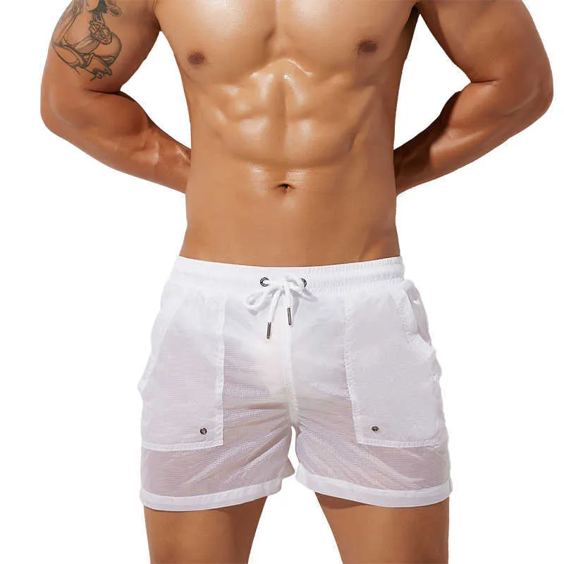 Quick Dry Semi Transparent Nylon Mens Transparent Shorts For Summer Gym ...