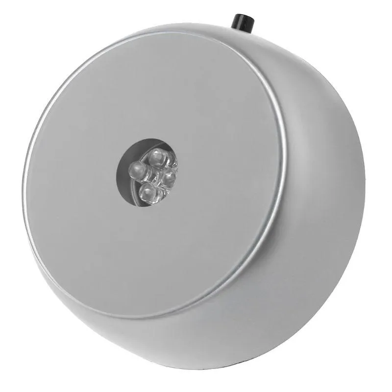 4-LED Round Luminous Base Light Stand Holder for Crystal Glass ...