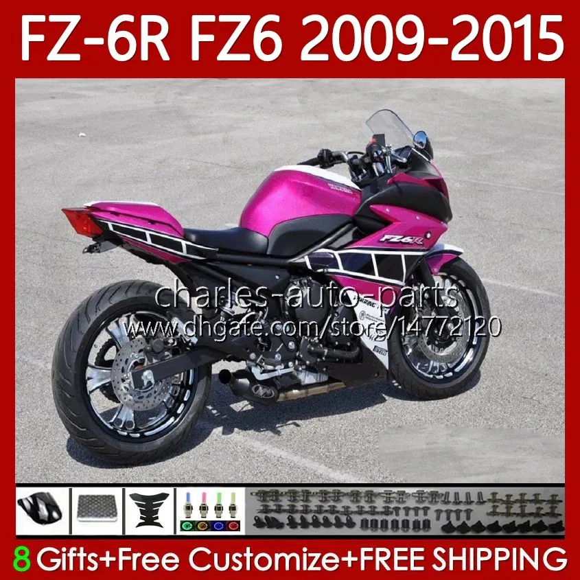 Rose White Full Bodywork Fairing Kit For YAMAHA FZ6 FZ6R FZ6N 6R 6N ...