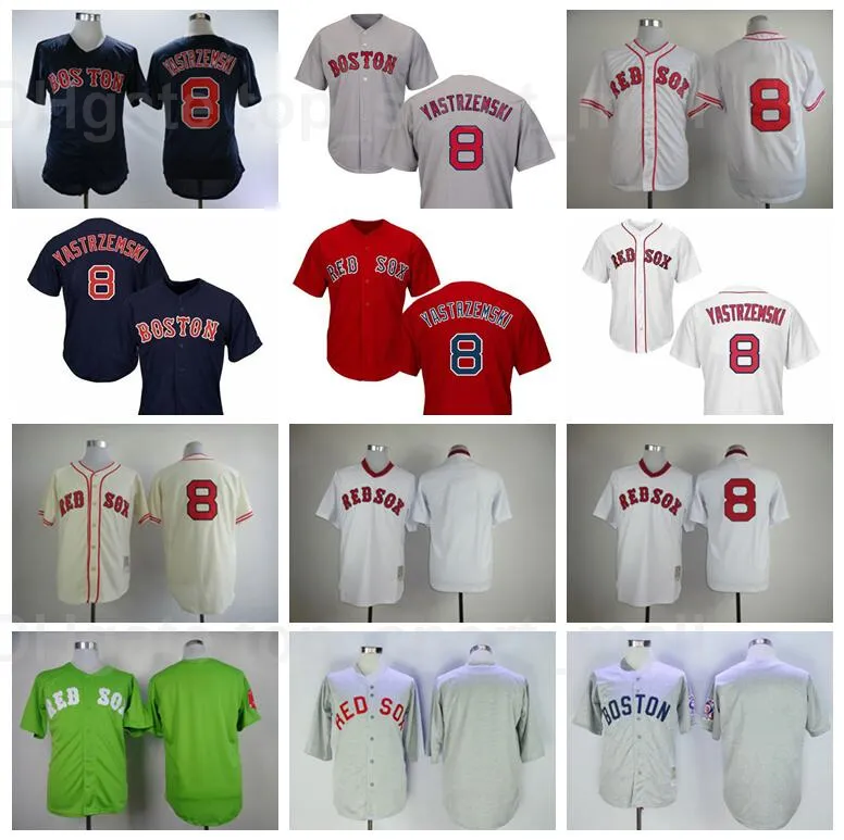 Retror Vintage Baseball Jersey Carl Yastrzemski Cooperstown Pullover ...