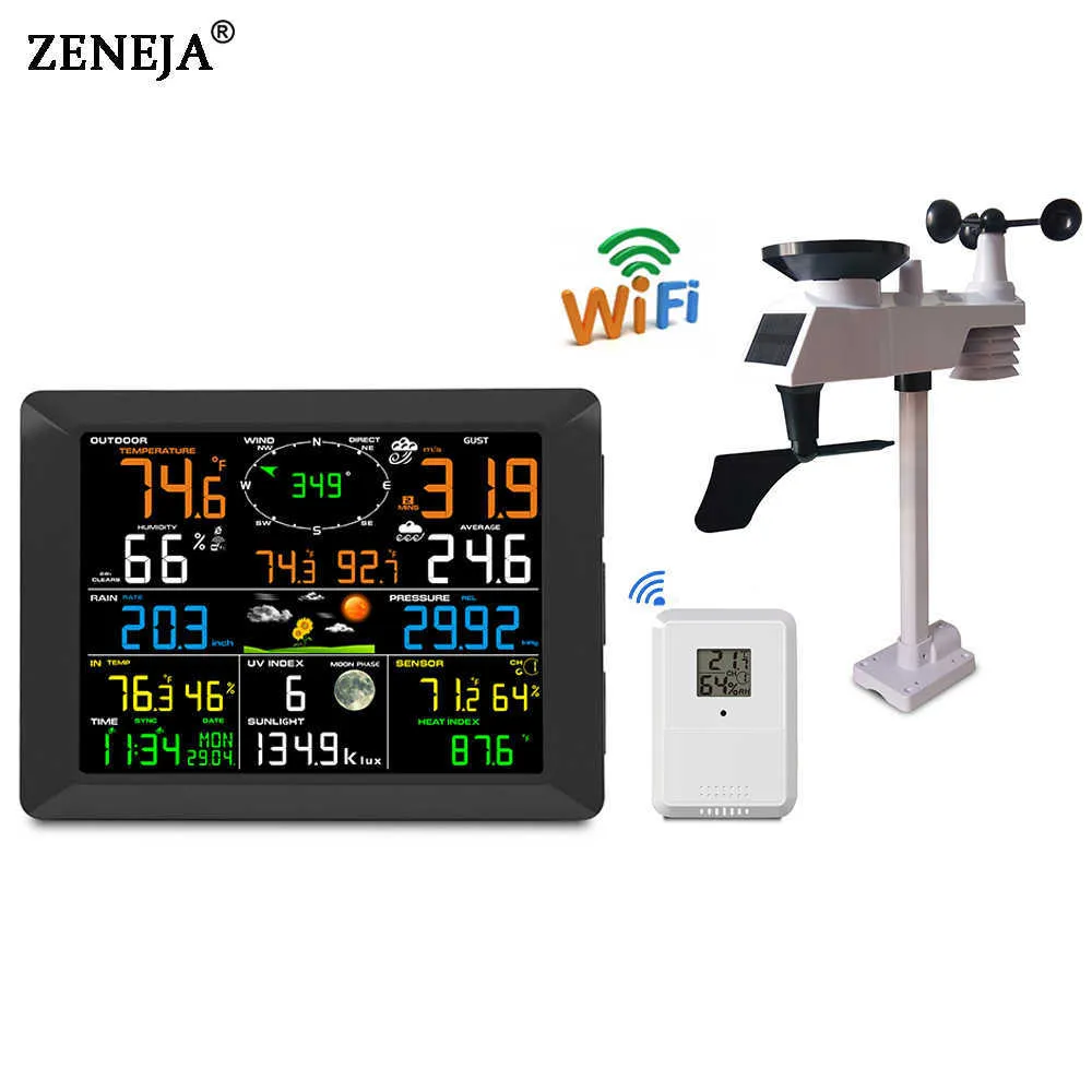 Wireless Weather Station with WiFi - Indoor/Outdoor Digital Temperature ...