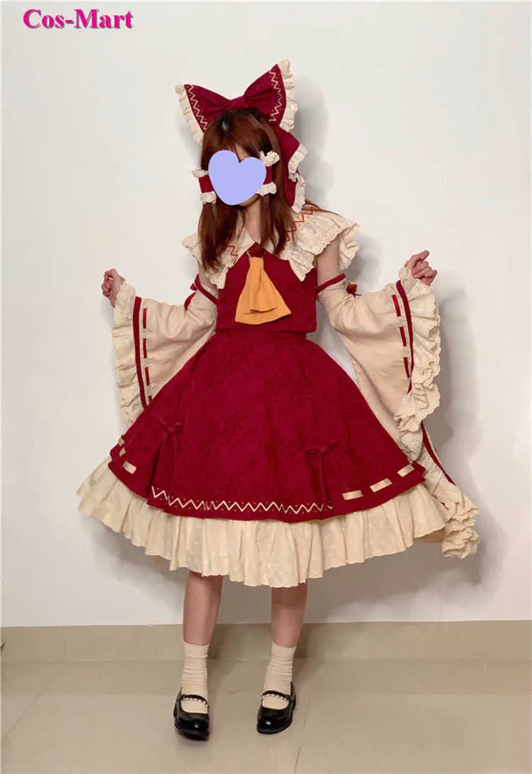 ♦ DHgate Game Touhou Project Hakurei Reimu Cosplay Costume Female Role ...