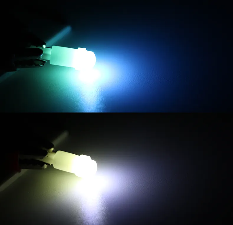 100X T5 COB 3D Car Dashboard Instrument Lamp Bulbs Indicator Wedge ...