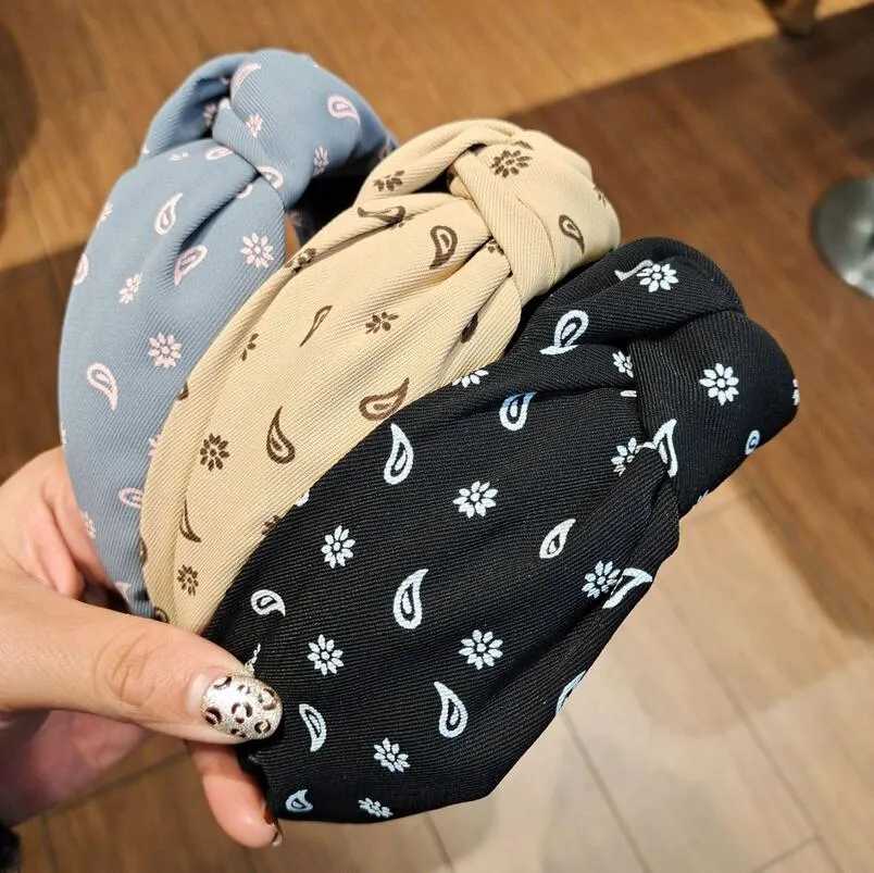 Designer Wide Cartoon Letter Print Knotted Headbands... From ...