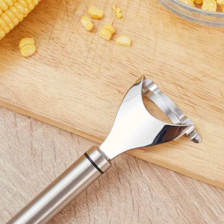 Corn Peeler Premium Stainless Steel Kitchen Tool Corn Cutter Cob Peeler ...