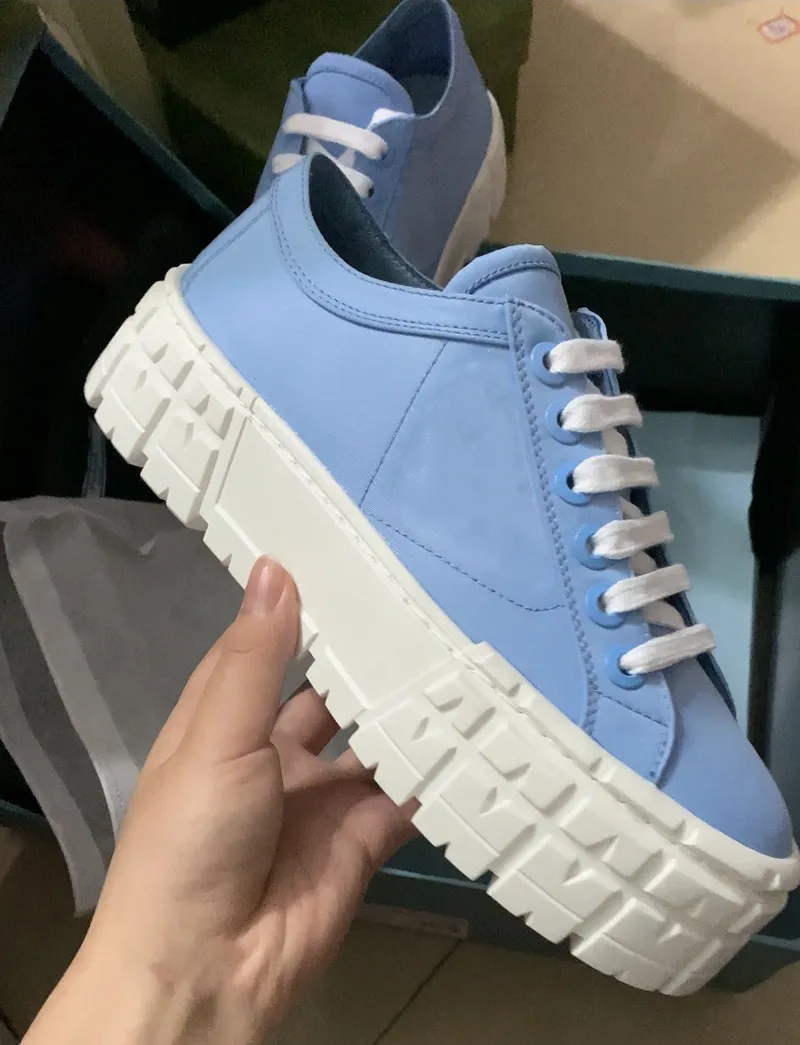 Designer Platform Sneakers: Luxury Women's Shoes, Thick Flat Lace-Up ...