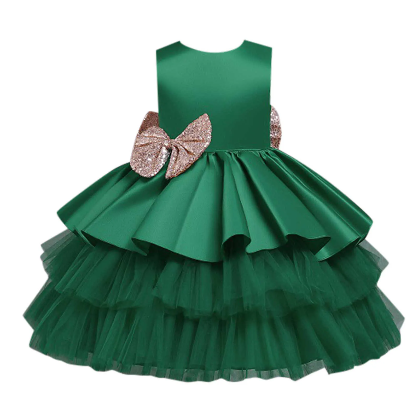 Girls Floral Lace Ball Gown Princess Dress Sleeveless Above Knee ...